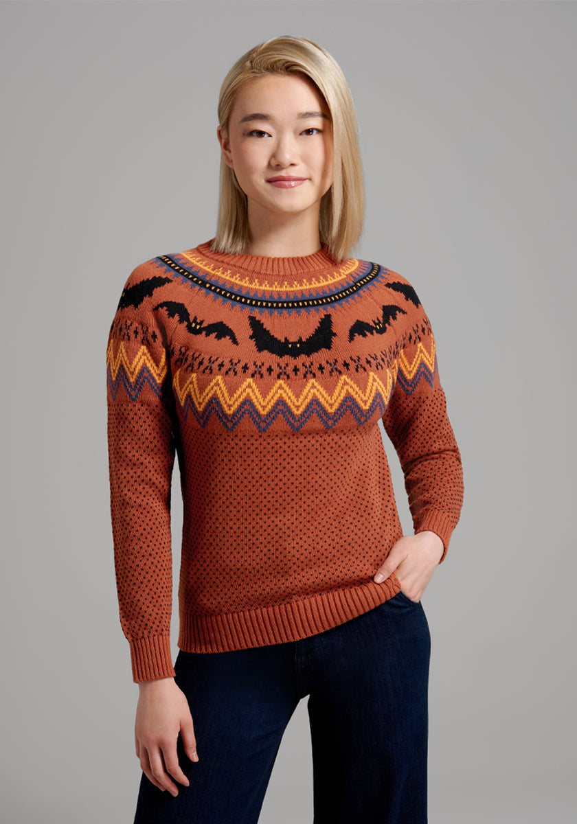 It Be Like 'Bat' Fair Isle Sweater – ModCloth