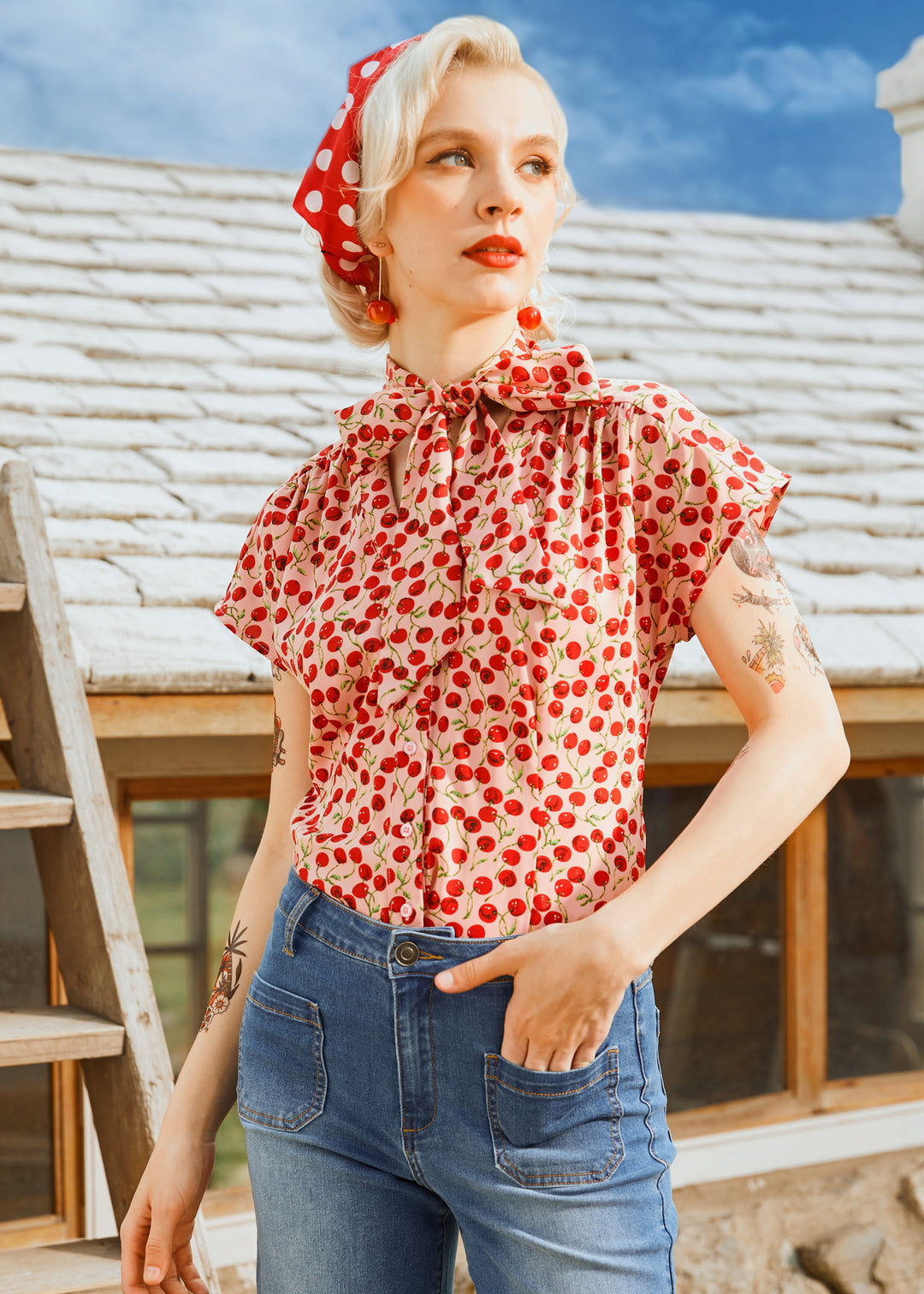 Cherry Sweet Bow Blouse – ModCloth
