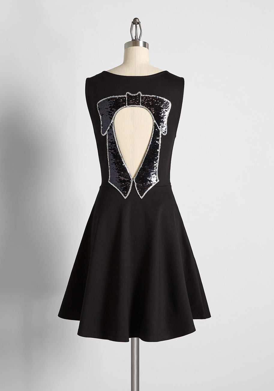 Black Bow Affair Fit And Flare Dress | ModCloth